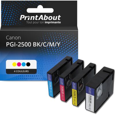 Marque propre Canon PGI-2500 BK/C/M/Y Cartouche d'encre 4 couleurs ...