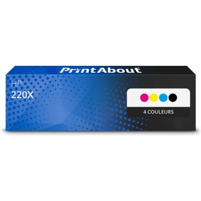 Marque propre HP 220X Toner 4 couleurs (W2200/01/02/03X) Multipack ...